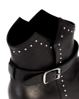 Saint Laurent Logo Studded Ankle Boots