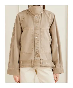 Co Name Belted Cotton-gabardine Jacket