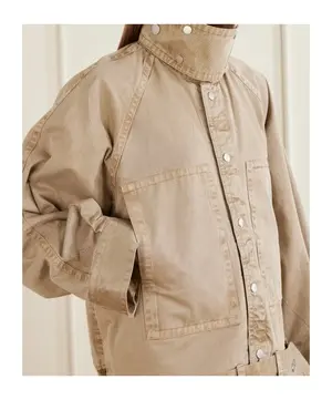 Co Name Belted Cotton-gabardine Jacket