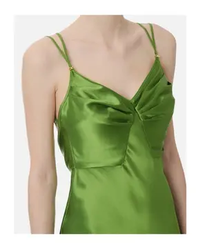 Elisabetta Franchi Draped Satin Maxi Dress