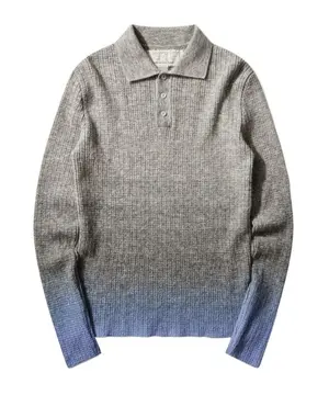 ERL Ribbed Knit Polo Sweater