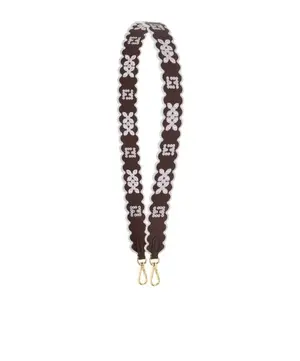 Fendi Strap You Mahogany Leather Shoulder Strap