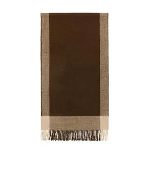 Max Mara Checkered Fringed Scarf - Brown