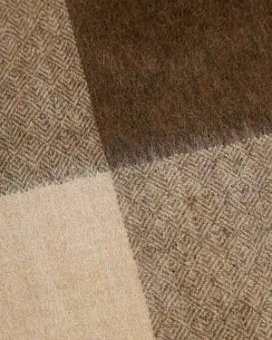 Max Mara Checkered Fringed Scarf - Brown