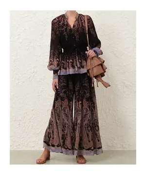 Zimmermann Alchemy Paisley Print Wide-leg Trousers