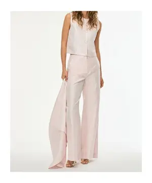 IBLUES Wet-look Linen-blend Satin Gilet