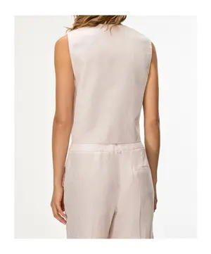 IBLUES Wet-look Linen-blend Satin Gilet