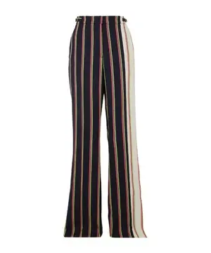 Gabriela Hearst Jones Striped Wool And Silk-blend Twill Wide-leg Pants - Black
