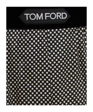 TOM FORD Graphic Print Silk Boxer Shorts