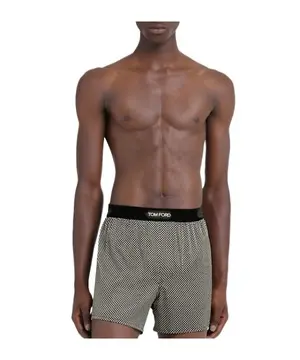 TOM FORD Graphic Print Silk Boxer Shorts