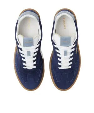 Versace Greca Court Lace-up Sneakers - Blue