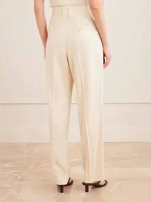 BLAZÉ MILANO Pleated Tapered Woven Pants