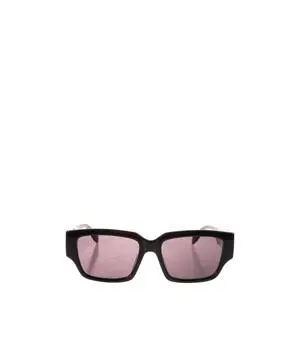 Alexander McQueen Graffiti Rectangular Frame Sunglasses