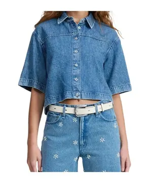RAG  BONE Rag & Bone Short Sleeve Denim Shirt