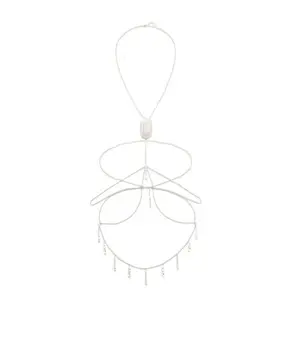 Rabanne Silver-tone Crystal Body Chain - White
