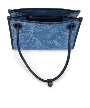 Etro Eyes Paisley Denim Tote Bag - Blue