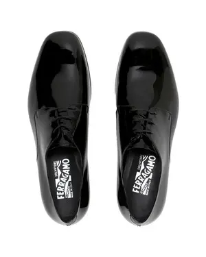 FERRAGAMO Patent Leather Lace-up Formal Shoes