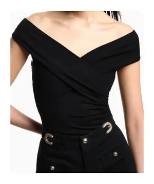 Emporio Armani Draped Cross-front V-neck Top