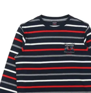 PAUL  SHARK Striped Logo Long-sleeved T-shirt