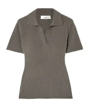 Arch4 Ribbed Knit V-neck Sweater