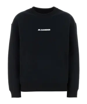 JIL SANDER Logo Crewneck Sweatshirt - Black