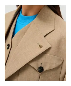 Versace Single-breasted Blazer With Medusa Hardware