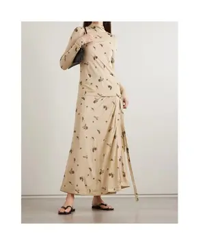TOTEME Floral-print Jersey Maxi Wrap Skirt