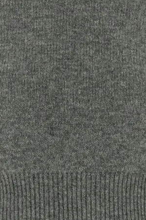 JIL SANDER Cropped Crew Neck Knitted Sweater - Grey