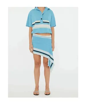 Christopher Esber Striped Knitted Polo Shirt