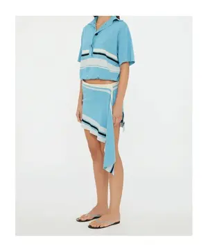 Christopher Esber Striped Knitted Polo Shirt