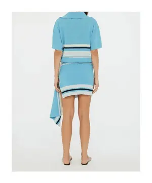 Christopher Esber Striped Knitted Polo Shirt
