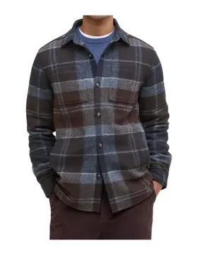 Barbour Checked Long-sleeved Overshirt - Blue