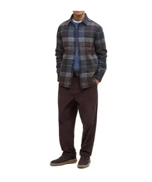 Barbour Checked Long-sleeved Overshirt - Blue