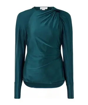 Victoria Beckham Twisted Satin Top