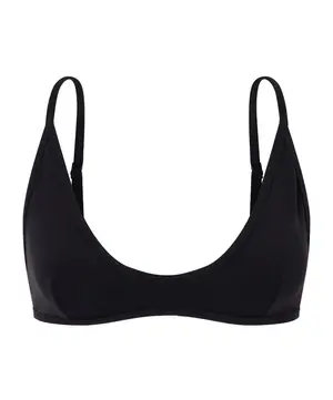 TOTEME Scoop Triangle Bikini Top - Black