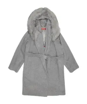 Max Mara Wool Hooded Coat With Fur Trim - No
