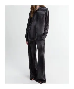 Dries Van Noten Penn Striped Straight-leg Trousers - Navy Blue