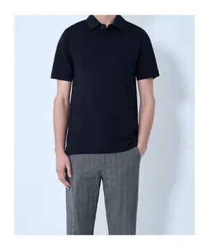 Dries Van Noten Helder Short-sleeved Polo Shirt - Black