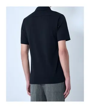 Dries Van Noten Helder Short-sleeved Polo Shirt - Black