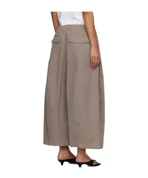 ENTIRE STUDIOS Loft Barrel-leg Cotton Pants - Brown