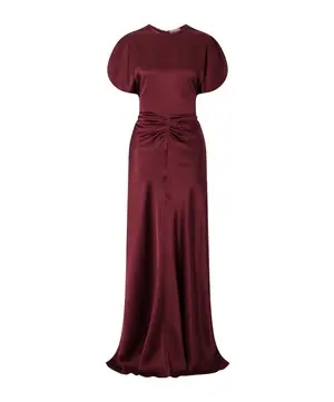 Victoria Beckham Ruched Satin Gown