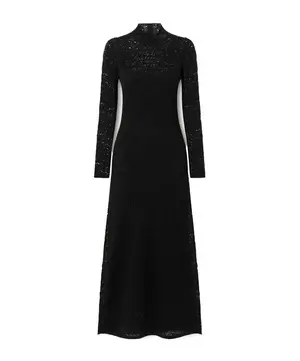 Gabriela Hearst Anya Wool And Cashmere-blend Maxi Dress - Black