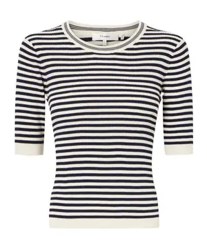 FRAME Striped Cotton-blend T-shirt