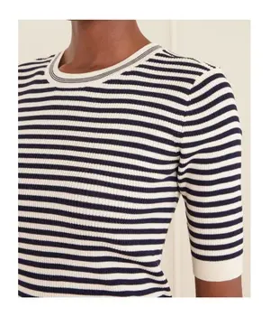 FRAME Striped Cotton-blend T-shirt