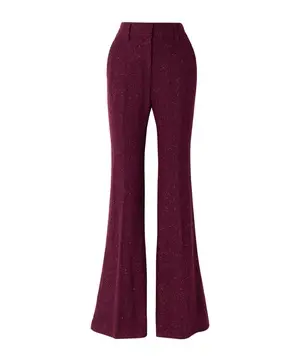 Gabriela Hearst Donegal-effect Wool & Cashmere Blend Flared Pants - Brown