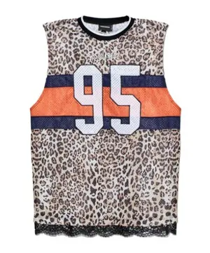Dsquared2 Lace Trim Jersey Tank Top - Multicolor
