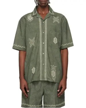 Isabel Marant Étoile Zekim Embroidered Short-sleeve Shirt
