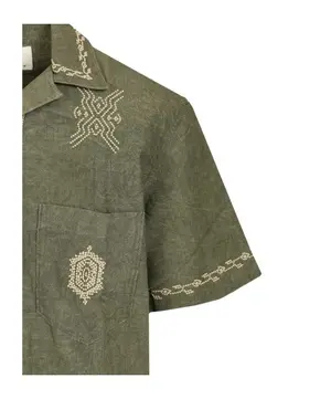Isabel Marant Étoile Zekim Embroidered Short-sleeve Shirt