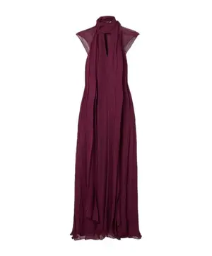 Staud Claret Crepon Maxi Dress
