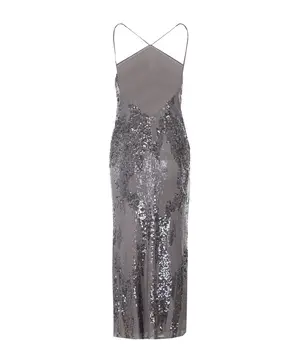 Patrizia Pepe Sequined Strappy Midi Dress